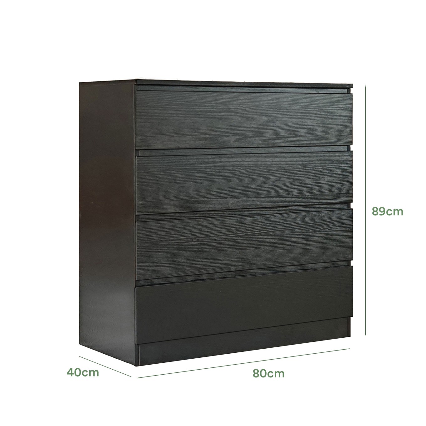 Cómoda Neo Plus 4 Gavetas Preta - 05600-3 - Moviflor
